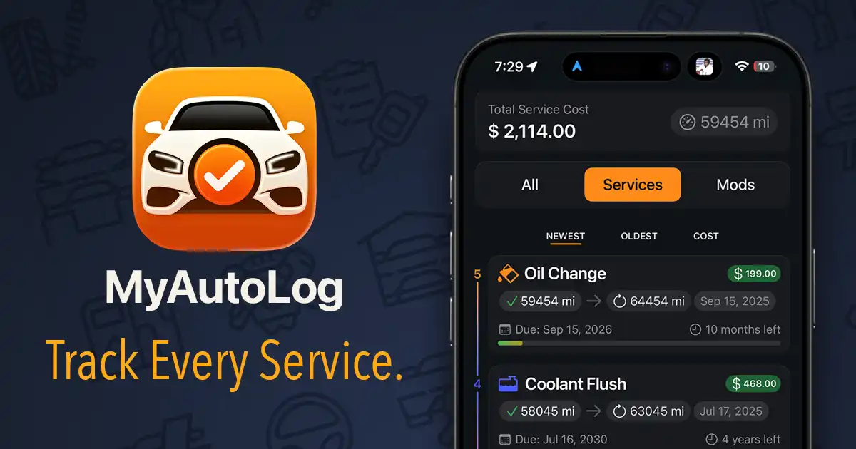 MyAutoLog – Car Maintenance Tracker & Service Log App